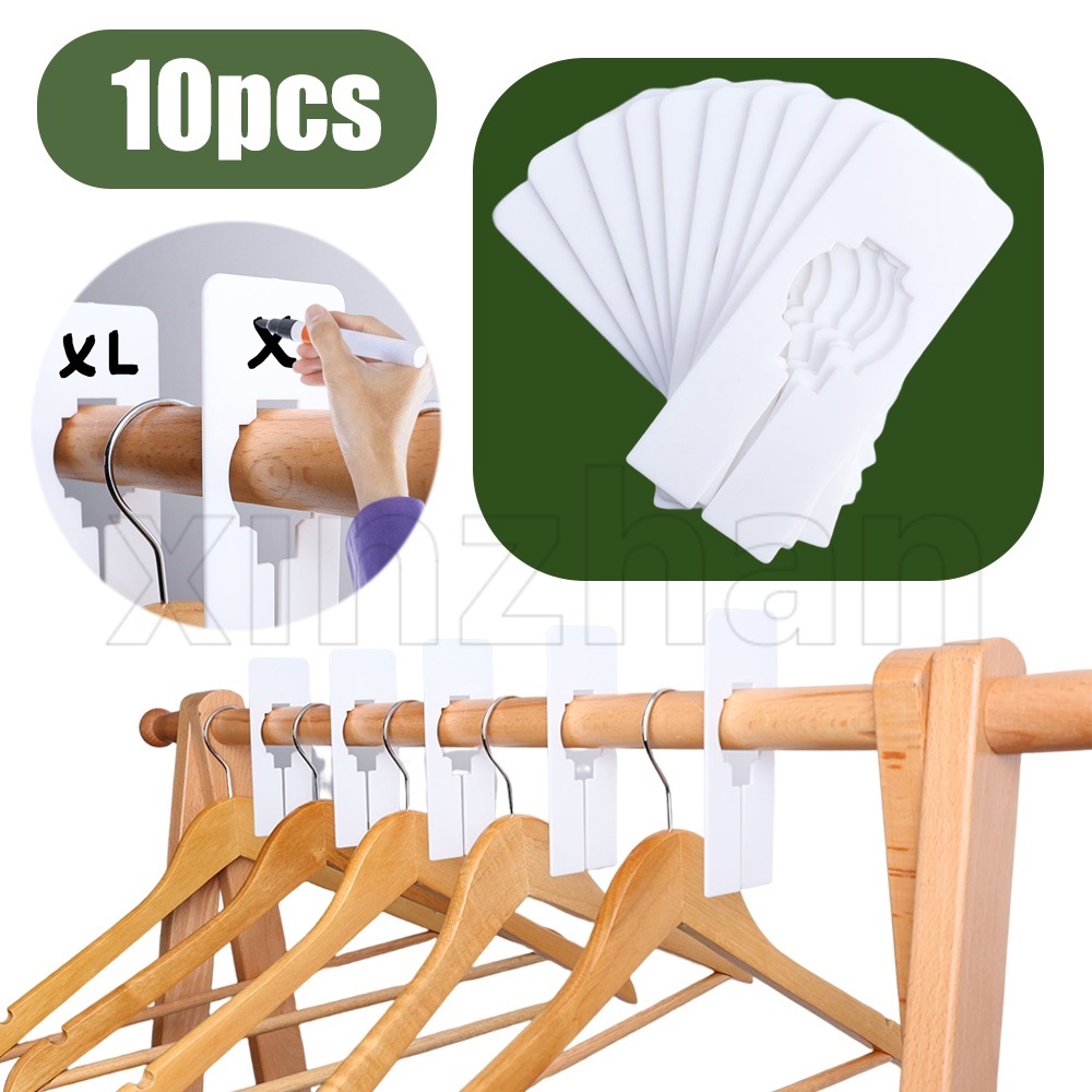 10PCS Plastic Rectangular Garment Tags Handwriting Clothing Size ...