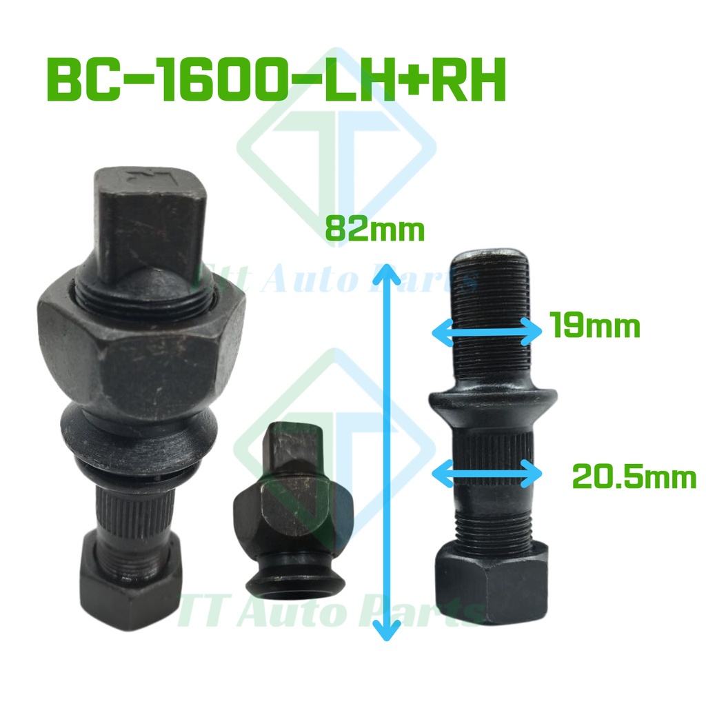 Black HD Wheel Hub Bolt & Nut Tyre Bolt Tyre Screw BC-1600-LH/RH ...
