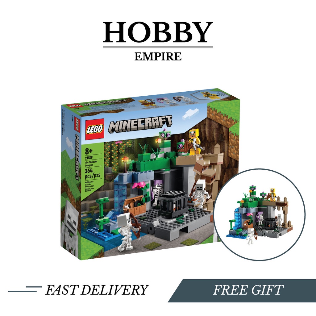 LEGO Minecraft 21189 The Skeleton Dungeon *Original LEGO + Extra Bubble ...