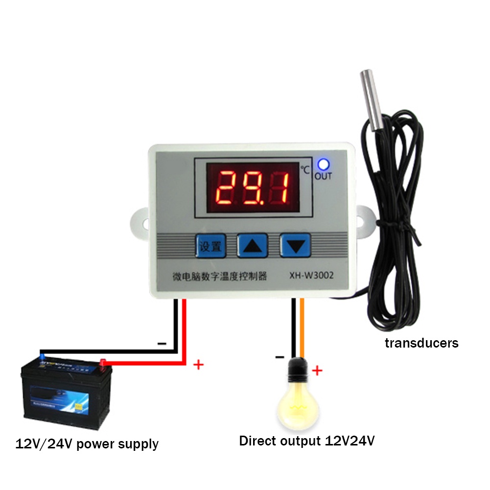 [Ready Stock] Digital LED Thermoregulator 12V 24V 110-220V Thermostat ...