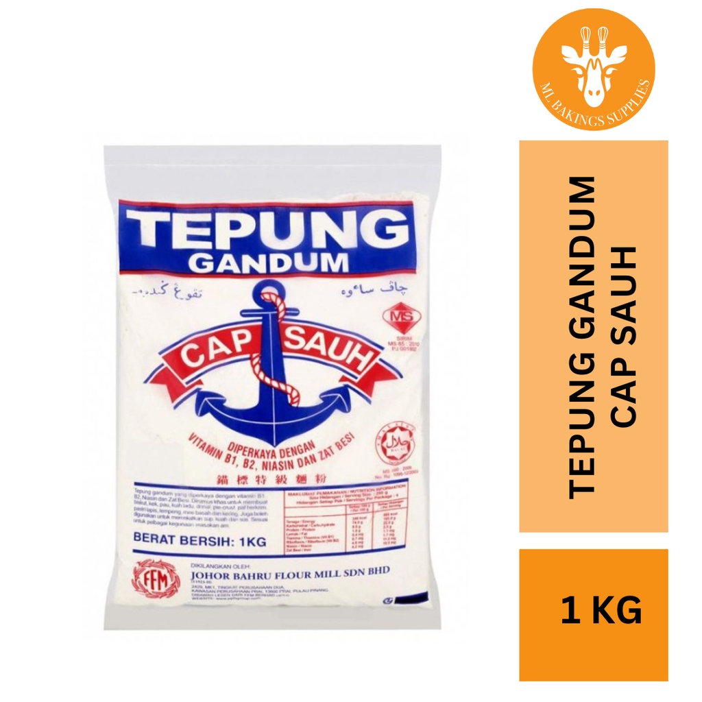 [READY STOCK] Tepung Gandum Cap Sauh 1KG/ Wheat Flour/ Halal/ Baking ...