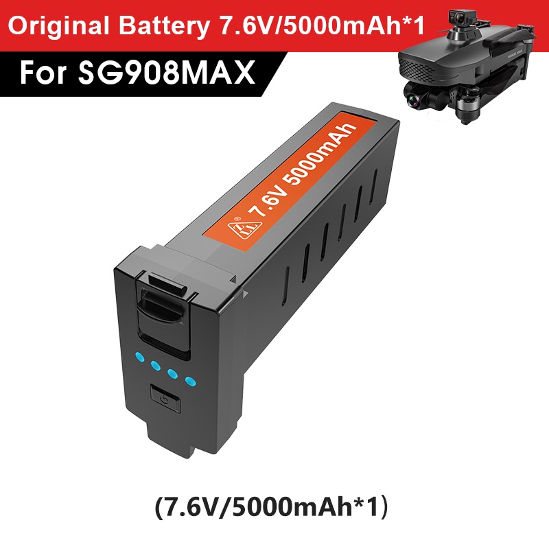 SG908 MAX Drone Battery 7.6V 5000 mAh Lipo Original Accessory and ...