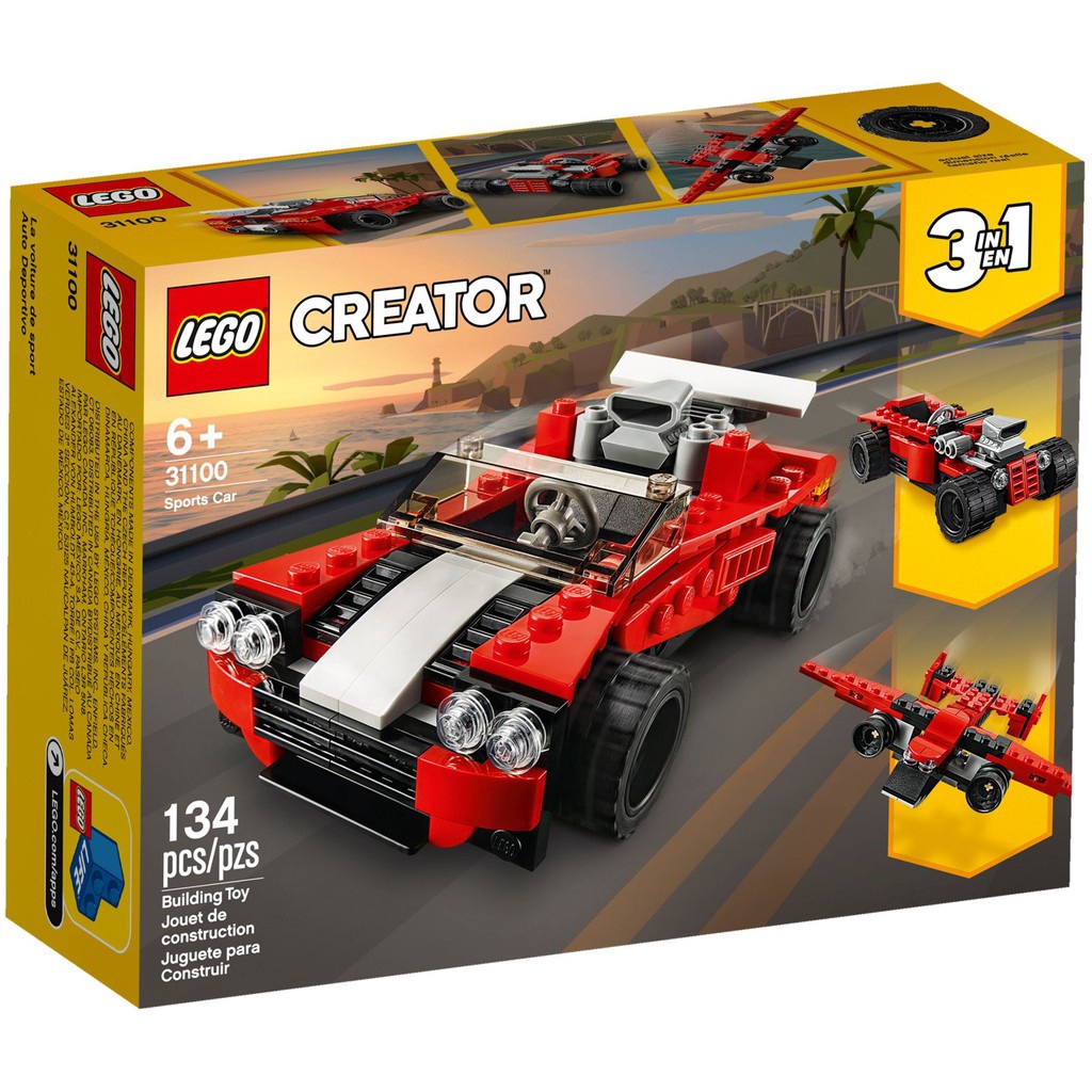 LEGO Creator 3in1 31100 Sports Car (134 pcs) | Shopee Malaysia