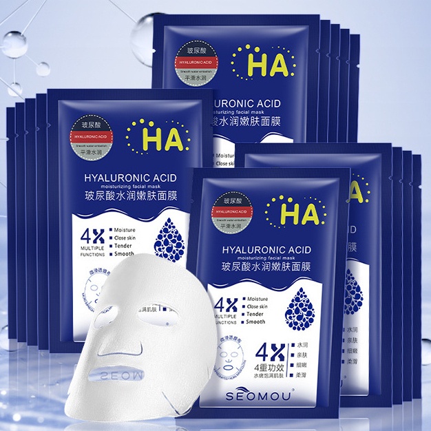 Hyaluronic Acid Facial Mask Moisturizing Hydration Oil-control Anti-Aging Skin Care Depth ...