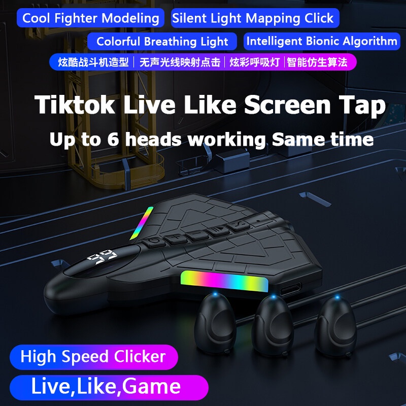 Universal Mobile Phone Mute Screen Live Stream Tap Tiktok like tap Led ...
