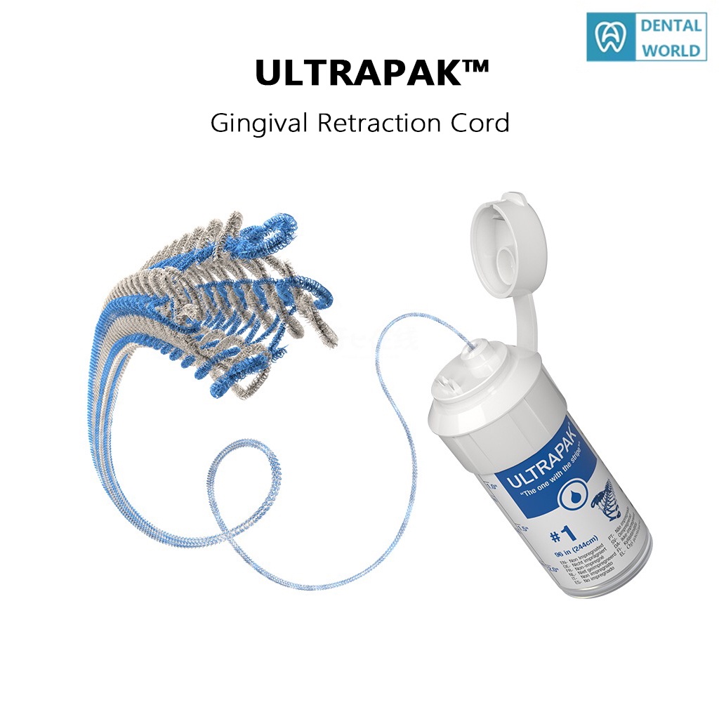 Ultradent Ultrapak™ Knitted Cord #Dental Domain Corporation gingival ...