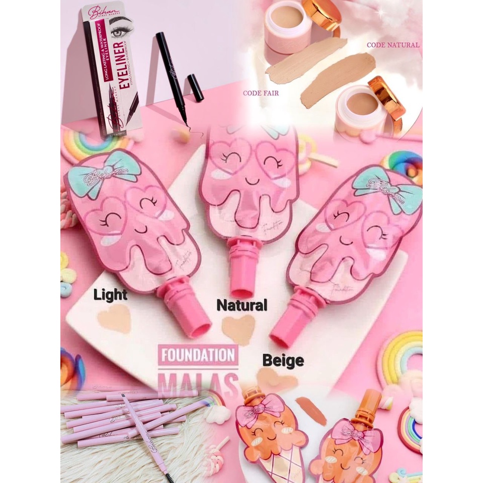 BIHAN GIRLY MAKEUP BIHAN FOUNDATION MALAS / CORRECTOR OREN / CONCEALER ...