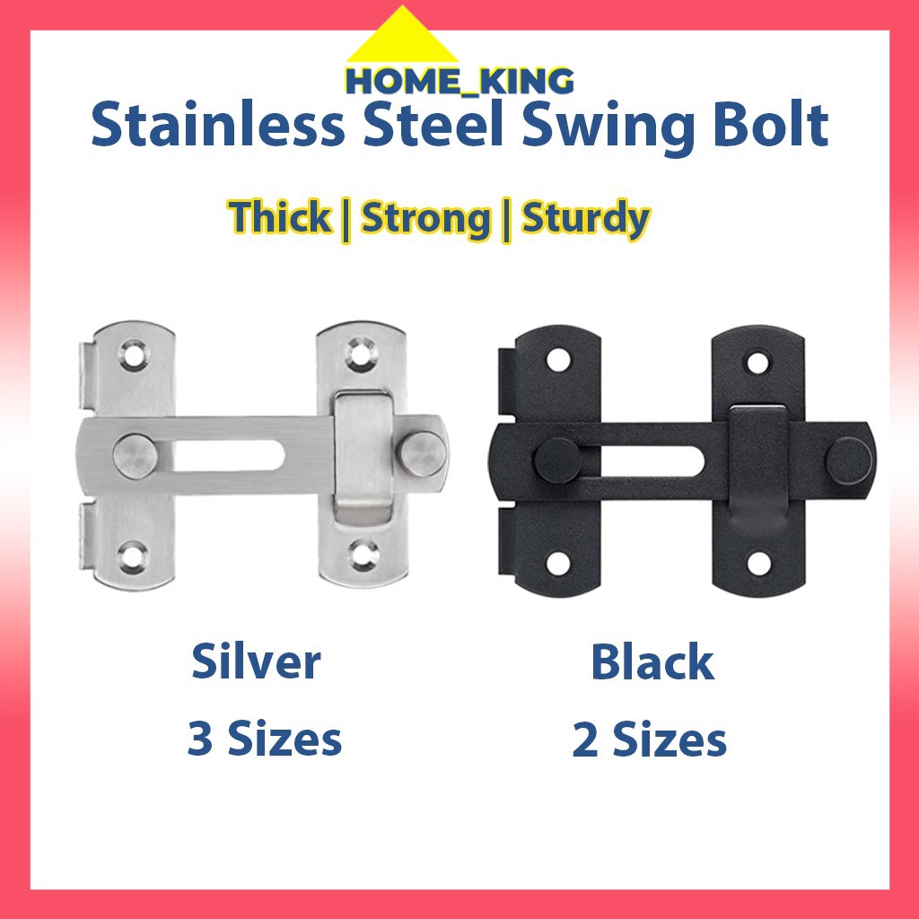 Home King Stainless Steel Hasp Swivel Bolt Door Latch for Sliding ...