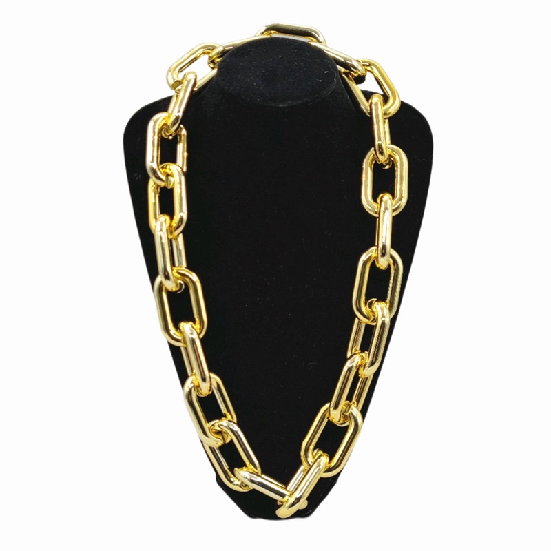Cuban Big Gold Chain Acrylic UV Exaggerated Imitation Necklace Stage ...