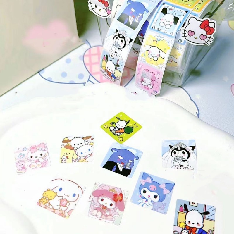 200pcs Anime Sanrio Tape Seal Envelope Sticker Kuromi Cinnamoroll Cute ...