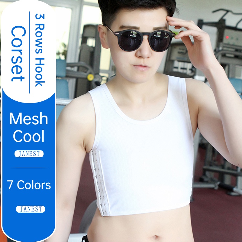 Chest Binder Crop Top NEW Side Buckle Breathable Breast Binder Comfot ...