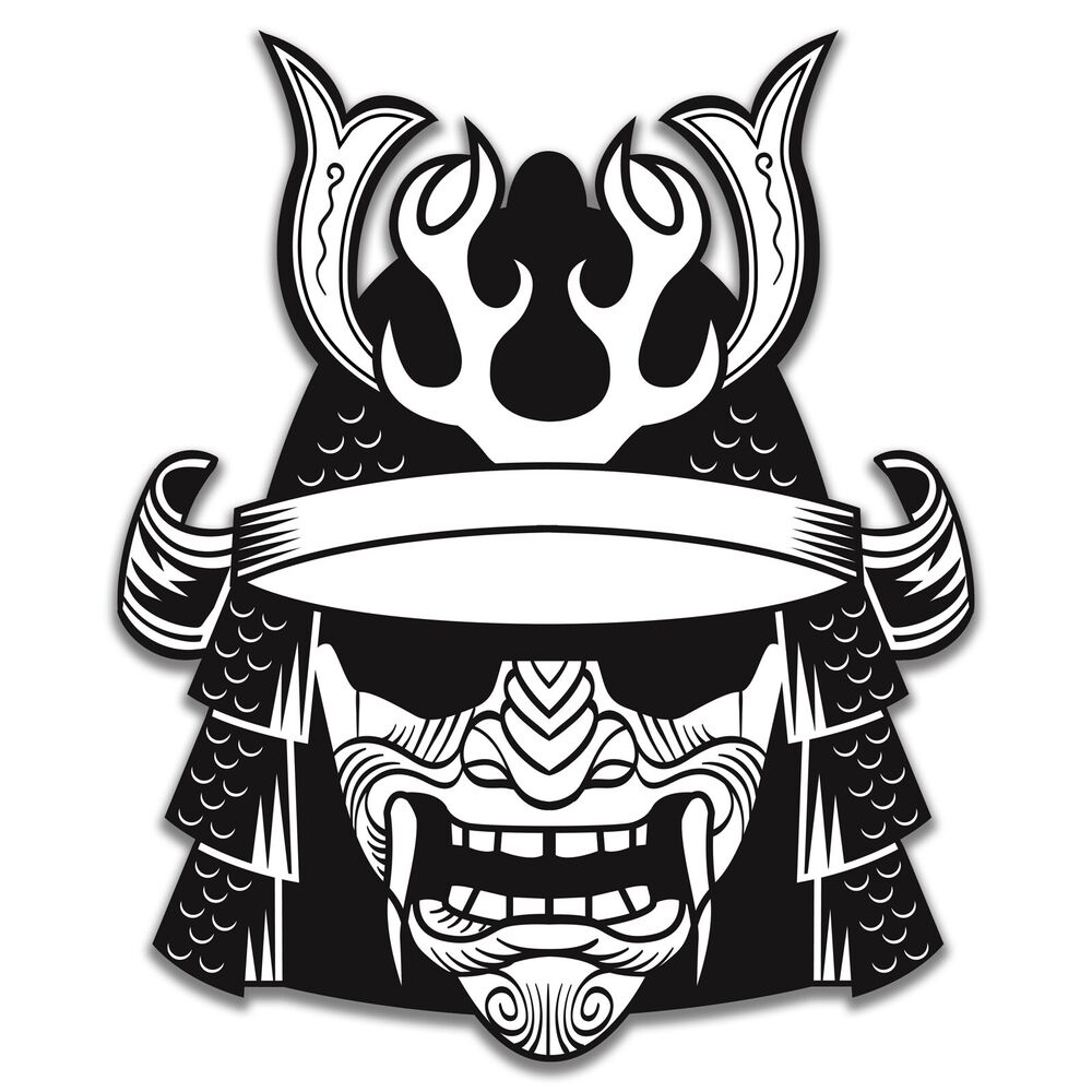 KABUTO HELMET ONI Mask JAPAN Samurai Warrior Sticker Decal Car Bike ...