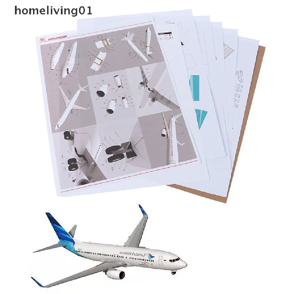 home 1:100 Boeing 737-800 Aircraft Airlines 3D Paper Model DIY Handmade ...