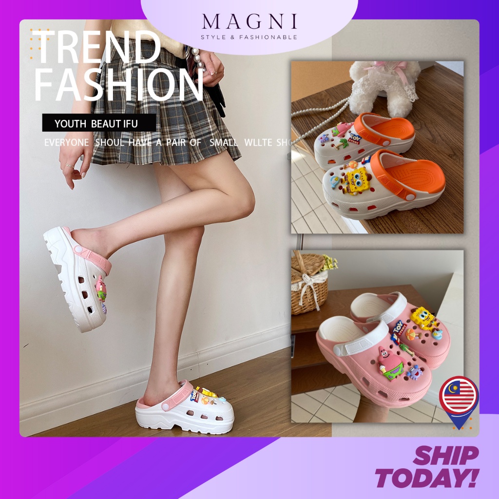 READY STOCK Women's DIY Sandal Women Shoes Kasut Wanita cross M90-D9 ...