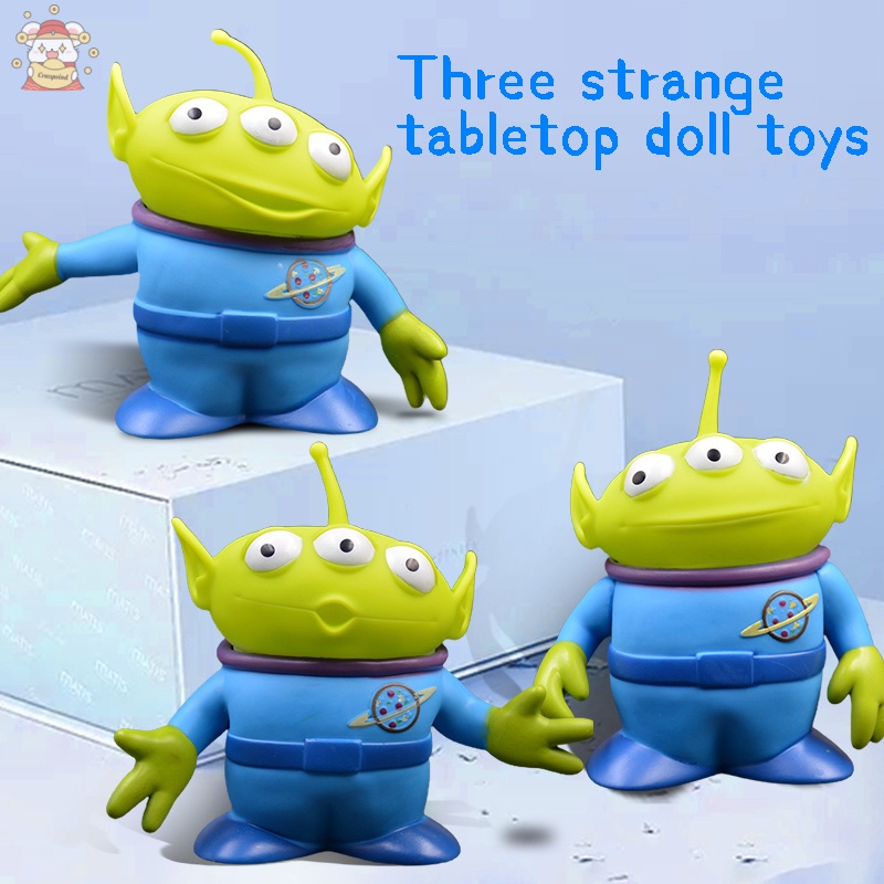 16CM Disney Movie Toy Story Figure Vinyl Three Eyes Alien Model Doll ...