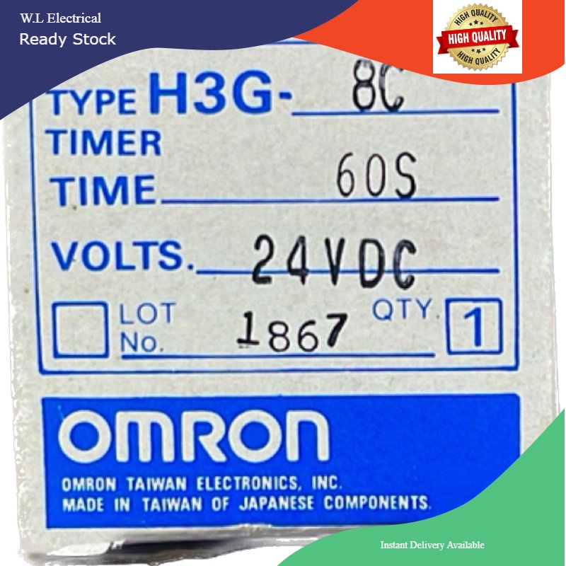 OMRON 8Pin Timer (H3G-8C) 60Sec 24VDC (old stock) | Shopee Malaysia