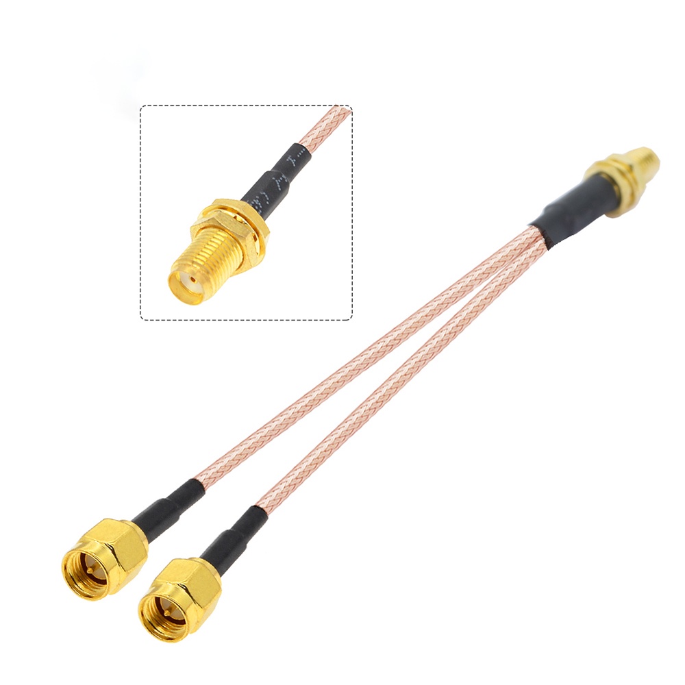 SMA to Dual SMA Y Type Splitter Combiner 3G 4G antenna Extension Cord ...
