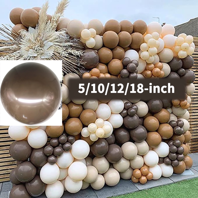 5/10/12/18-Inch Dark Brown Latex Balloons Vintage Coffee Latex Balloons ...