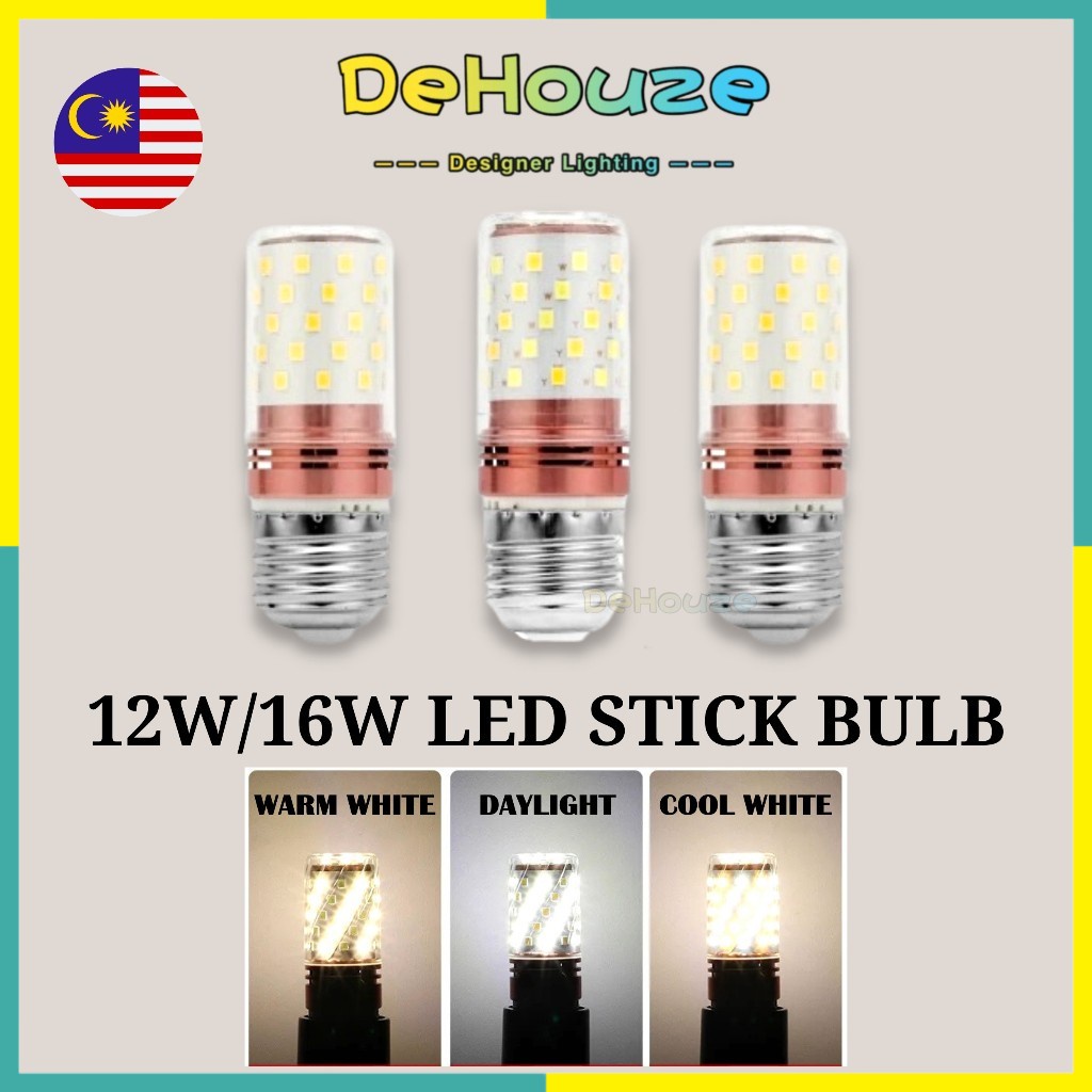 DeHouze 12W/16W LED Corn Bulb Super Bright E27 LED Stick Bulb AC175 ...