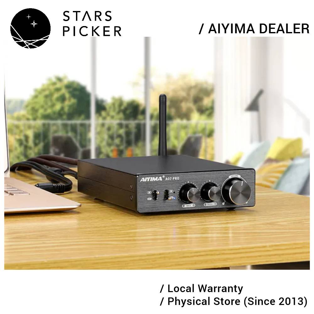 AIYIMA A07 Pro - Bluetooth Wireless/Wired Power Amplifier (4-8Ω) for ...
