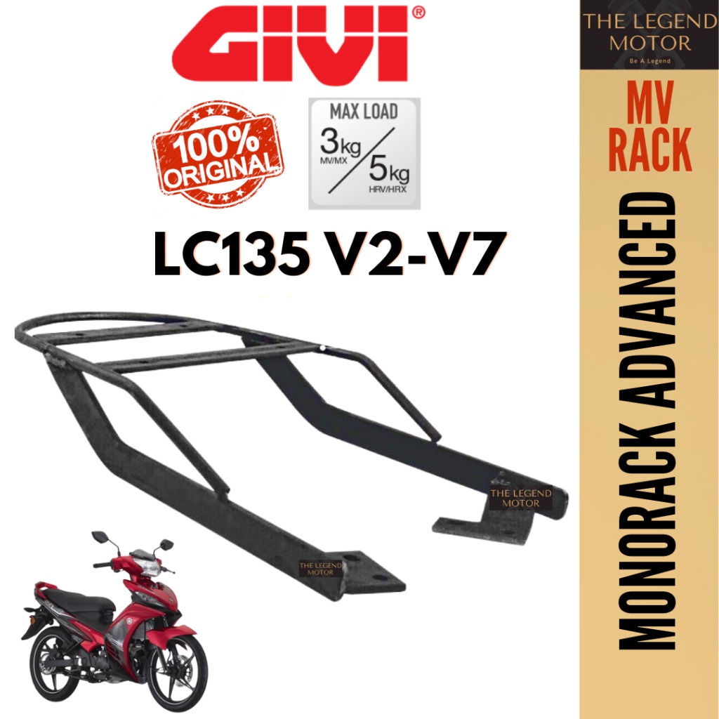 YAMAHA LC135 LC 135 V2 V3 V4 V5 V6 V7 GIVI MV MONORACK ADVANCE MONO ...