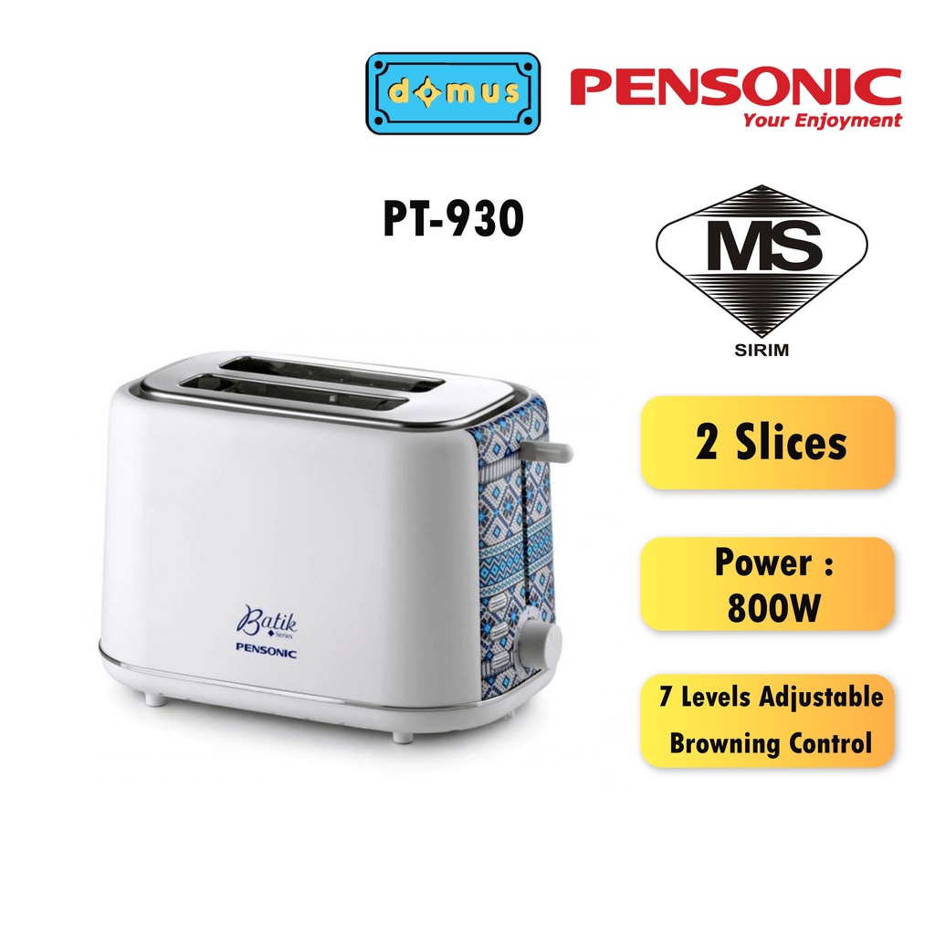 Pensonic 2 Slices Bread Toaster Batik Series Pembakar Roti Premium PT ...