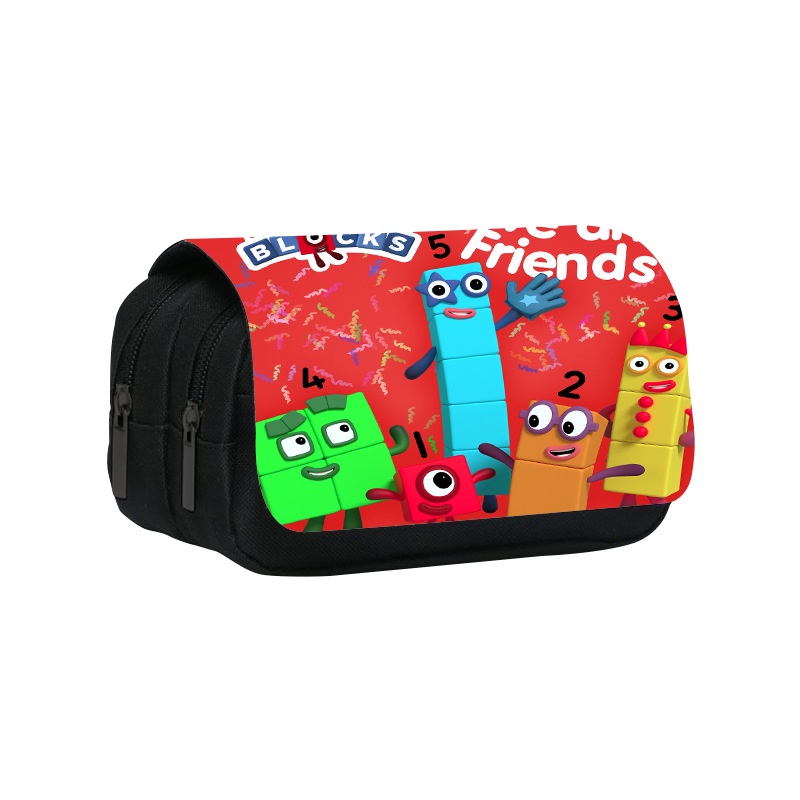 Numberblocks Game Cartoon Portable Student Canvas Zipper Pencil Case ...