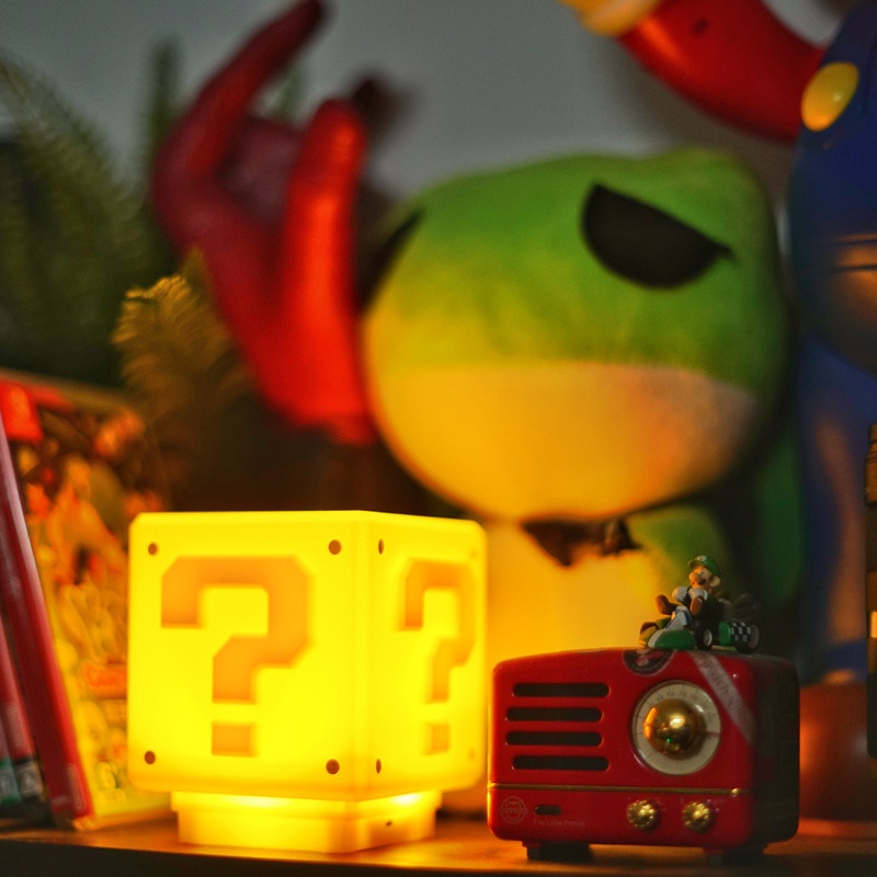 Super Mario Lamp Touch USB Charging LED Question Mark Night Light Super ...