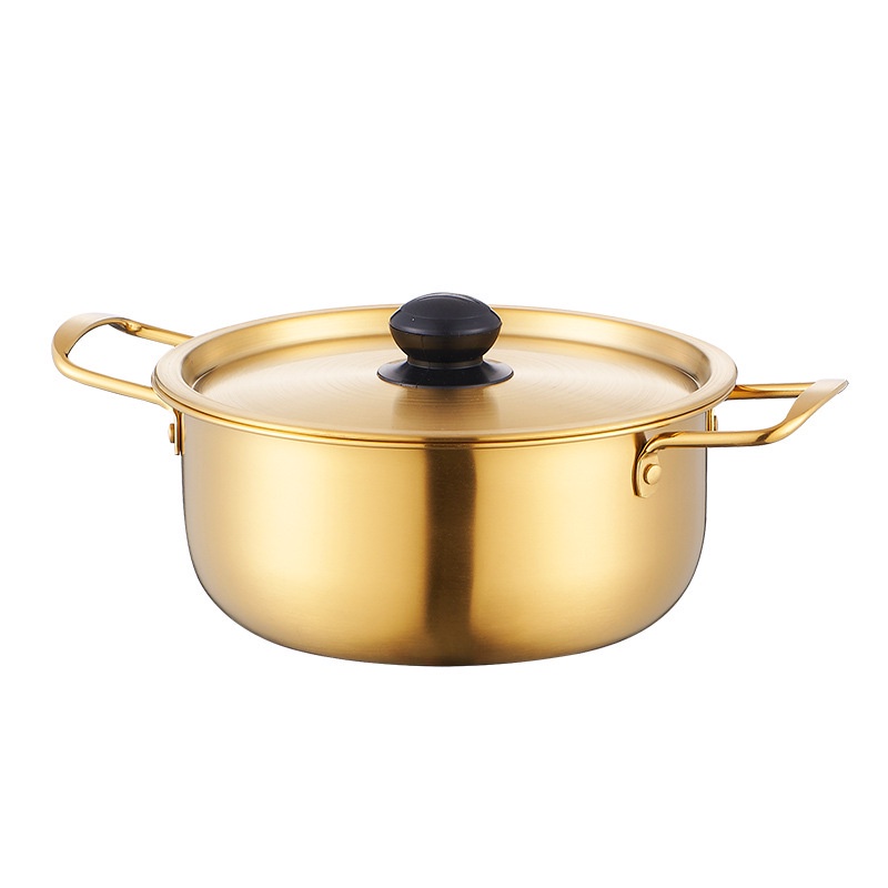 NEW Korean-style Gold Noodle Pot 韩式双耳面锅 Periuk Mee Korea Emas | Shopee ...