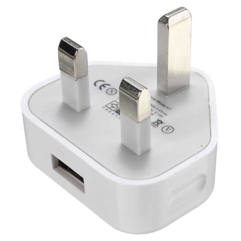 😍 Mains 3 Pin Plug USB Adaptor Wall Charger Travel Charging | Shopee ...
