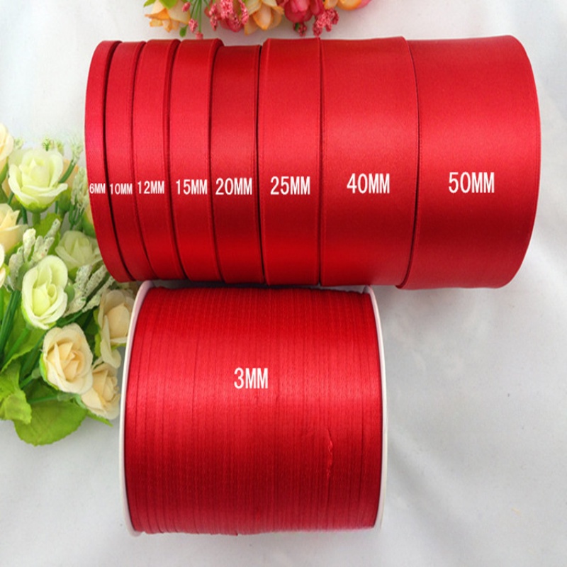 6MM to 50MM 25 yards multi-size red ribbon, single and double sided ...