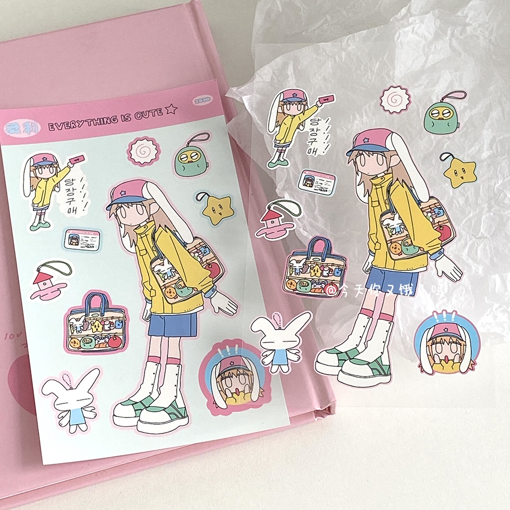 Cute Angel Rouli Cartoon Character Sticker Postcard Handbook Sticker ...