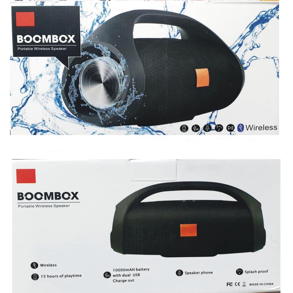 Power Bass Boombox (Large Size) Wireless Bluetooth Rechargeable Speaker ...