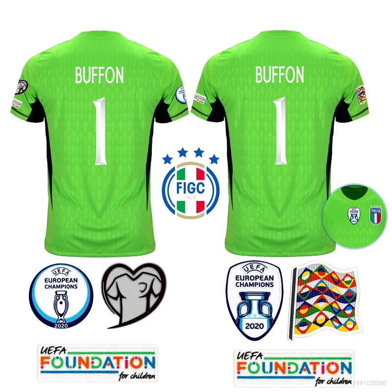 HQ1 2022-23 Italy Buffon Goalkeeper Jersey No.1 Football Tshirts Short ...