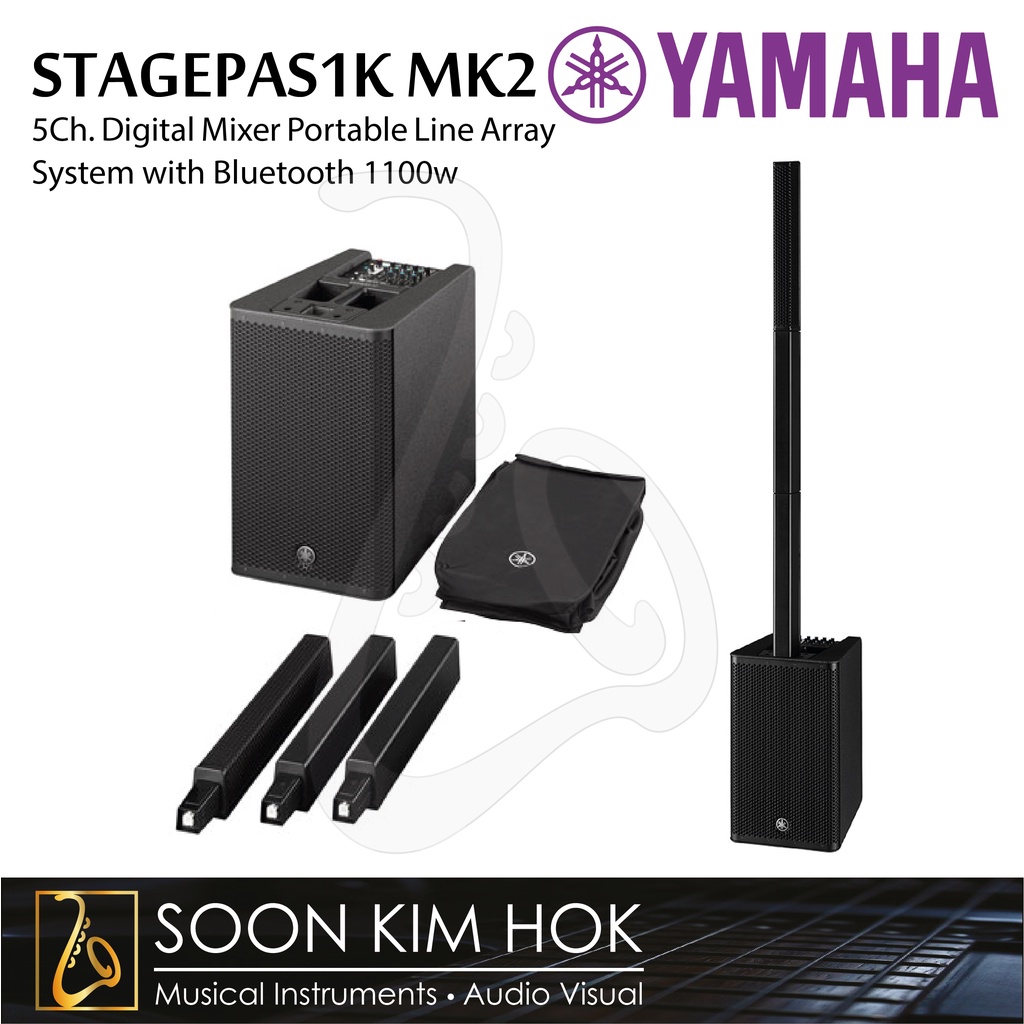 YAMAHA STAGEPAS1K MK2 5Ch. Digital Mixer Portable Line Array System ...