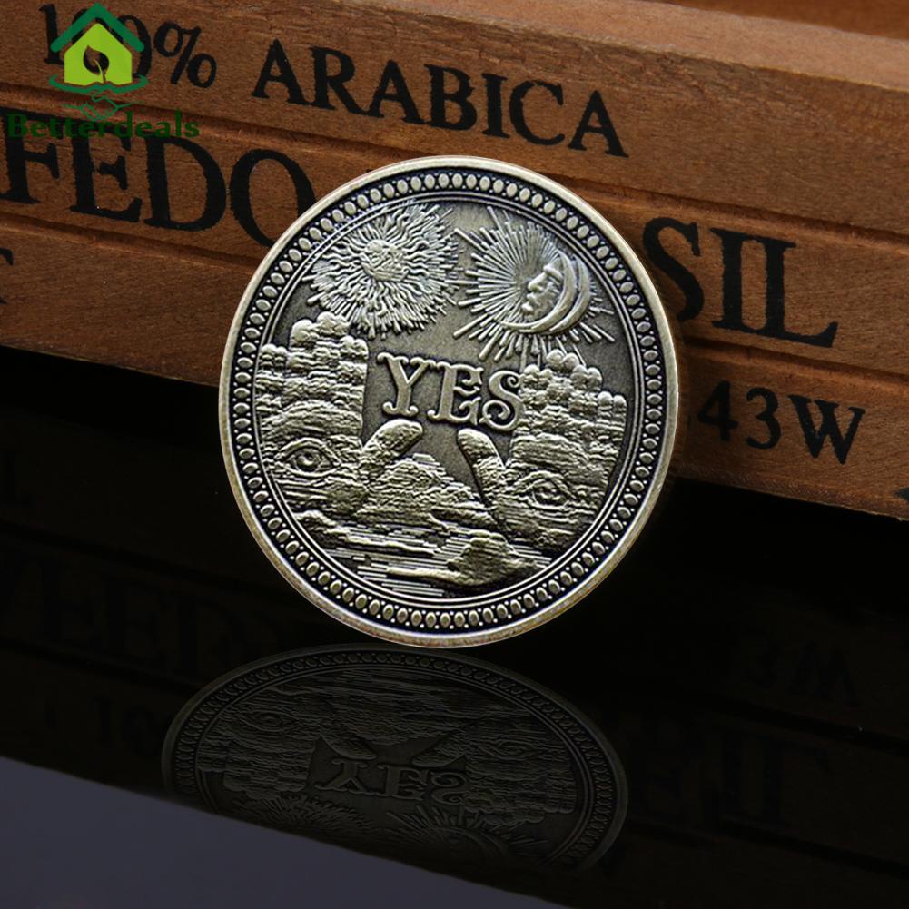 [Betterdeals.my] Gothic YES NO Ouija Prediction Decision Coin Souvenir ...