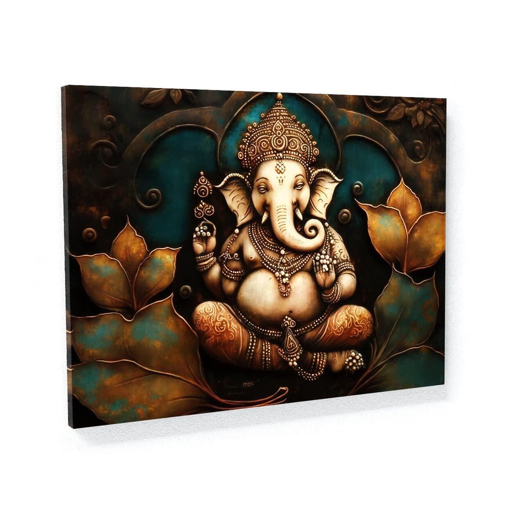 Sense Canvas Ganesha Art Indian 11 Canvas Art - Home Decor Wall Art ...