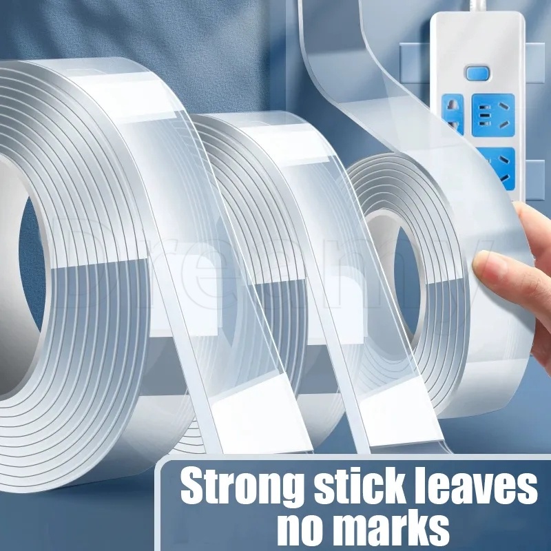 1/3/5M Roll No Trace Strong Sticky Glue Tapes / Kitchen Hanging Strips ...
