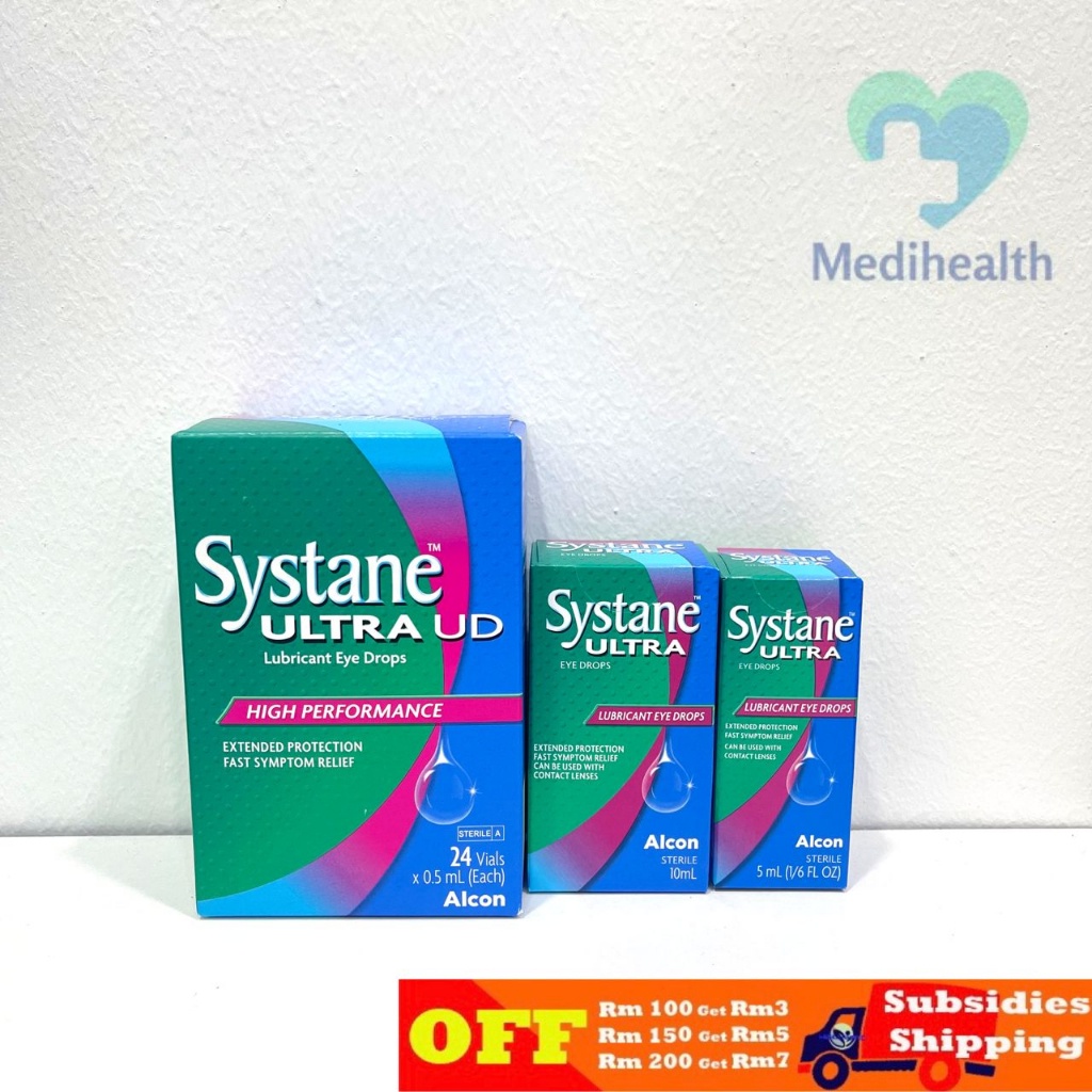 ALCON Systane Ultra Lubricant Eye Drops (5ML / 10ML / 0.5ML X 24 Vials ...