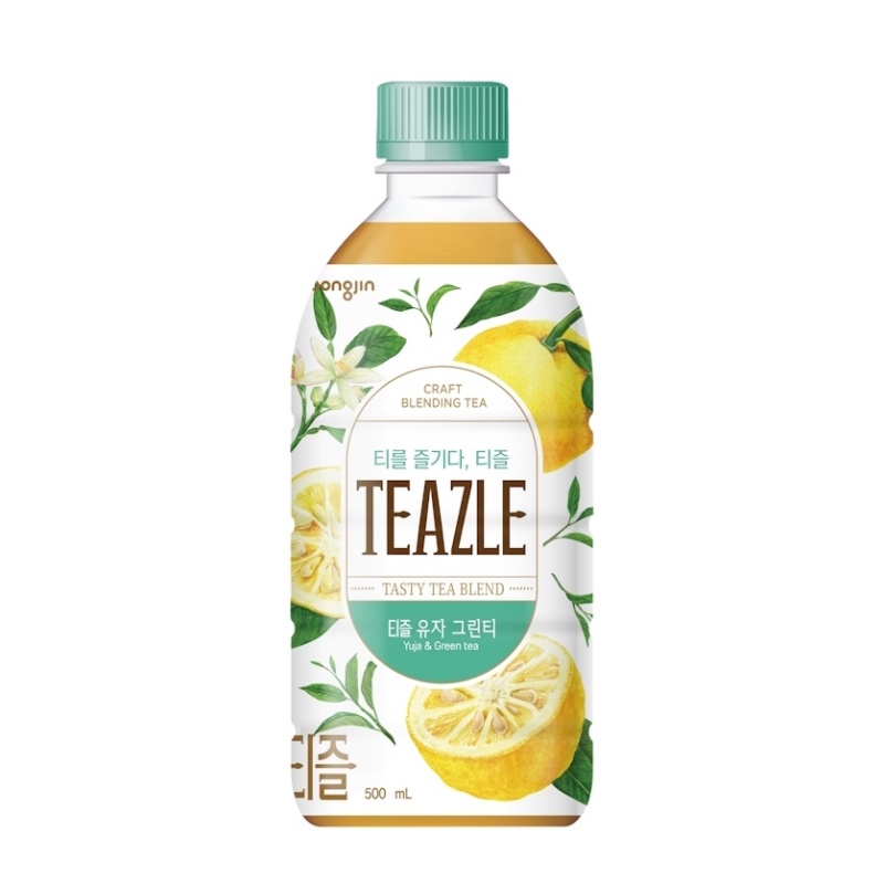 woongjin TEAZLE Citron Green Tea, Peach Oolong Tea 500ml | Shopee Malaysia