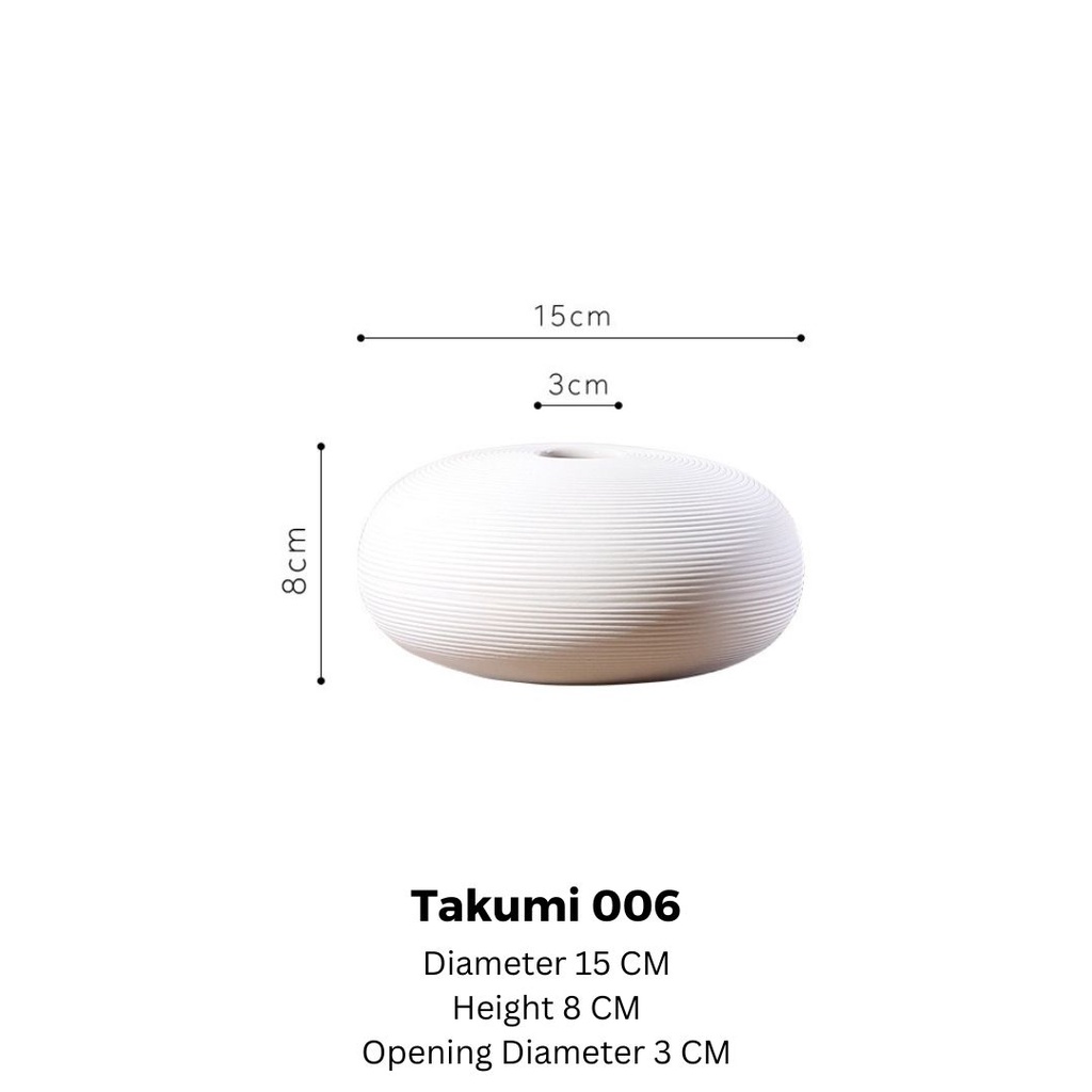 Aesthetic Ceramic Vase Modern Nordic Flower White Vase Decoration Pasu ...