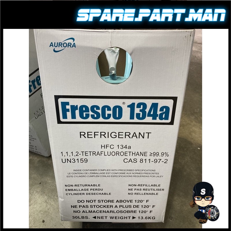 Refrigerant Gas AIRPRO R134A - 300gram 300g / CAN or 13.6kg r134 134a ...