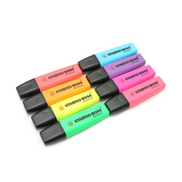STABILO BOSS ORIGINAL Fluorescent Pastel Highlighter and Text Marker ...
