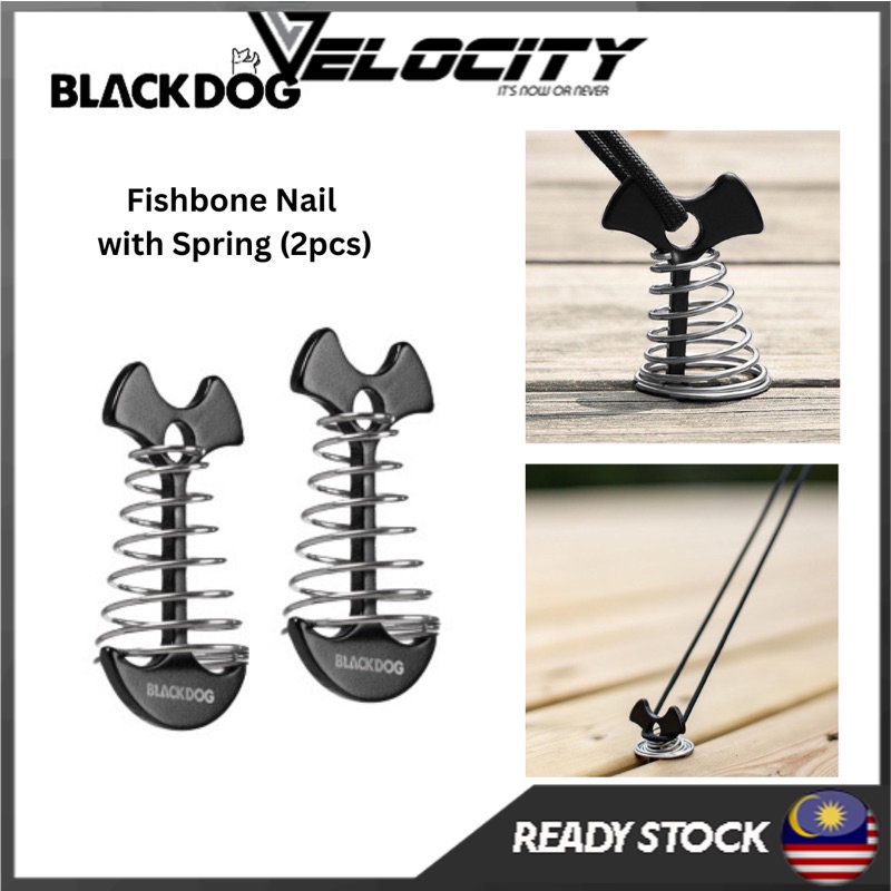 BLACKDOG Fishbone Spring Ground Nail Tent Nail Flysheet Peg Camp peg ...