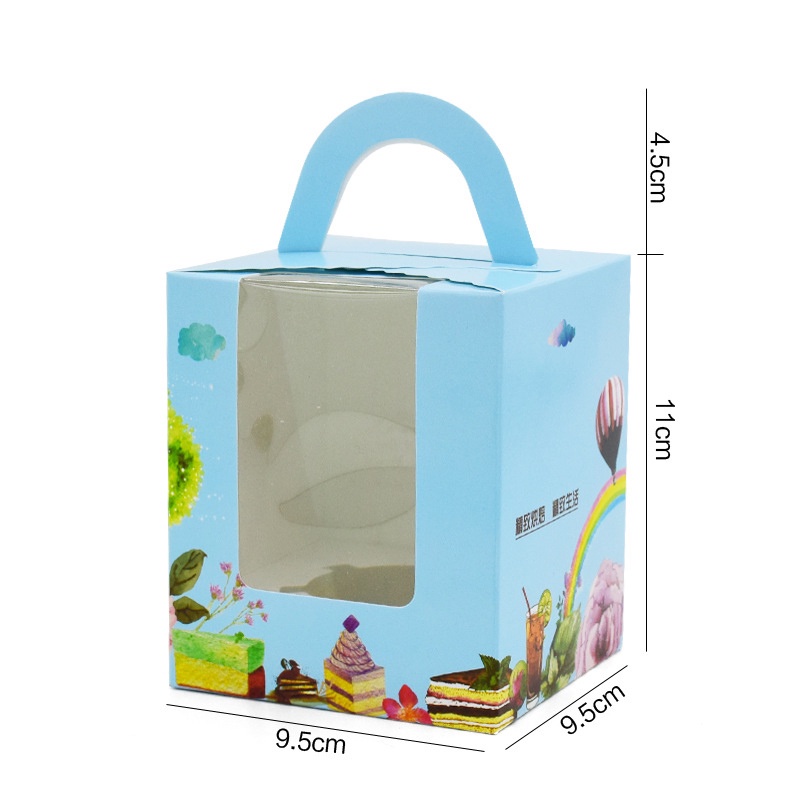 1 Piece Transparent Window Portable Cup Cake Box Muffin Box Cup Cake ...