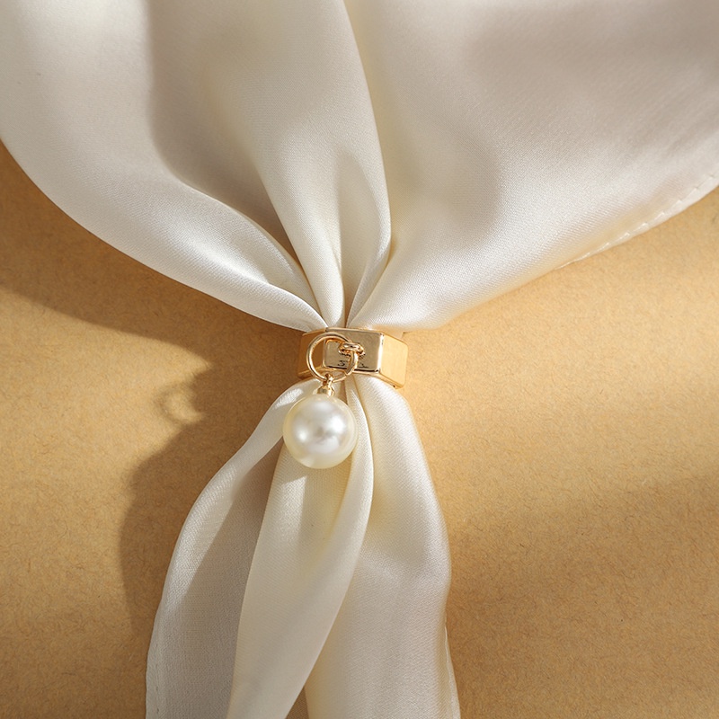 Scarf Buckle Shawl Simple Silk Korean Version Ring Titanium Steel ...