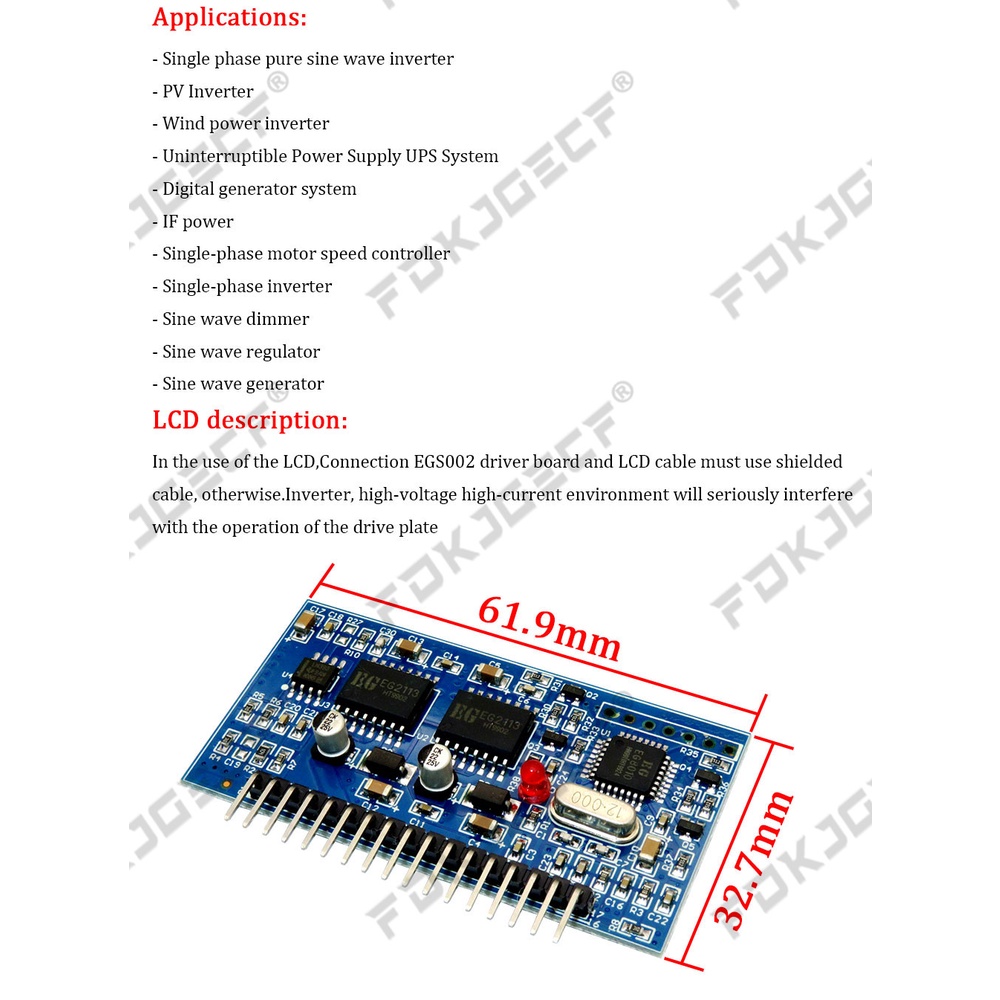 DC-DC DC-AC Pure Sine Wave Inverter Generator SPWM Boost Driver Board ...