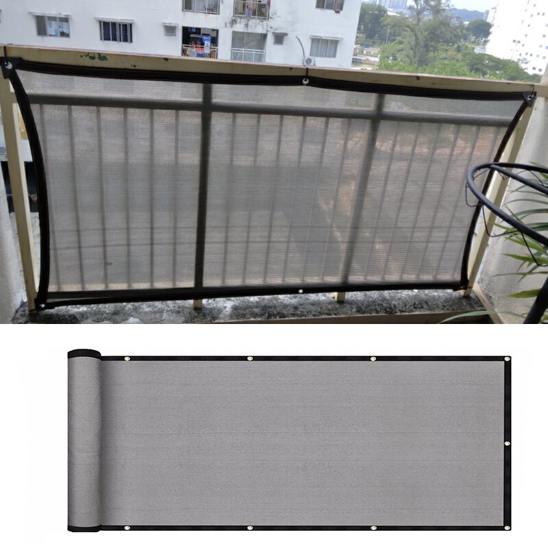 Grey Balcony Privacy Net Fence Sunshade Net Outdoor Swimming Pool Cover ...