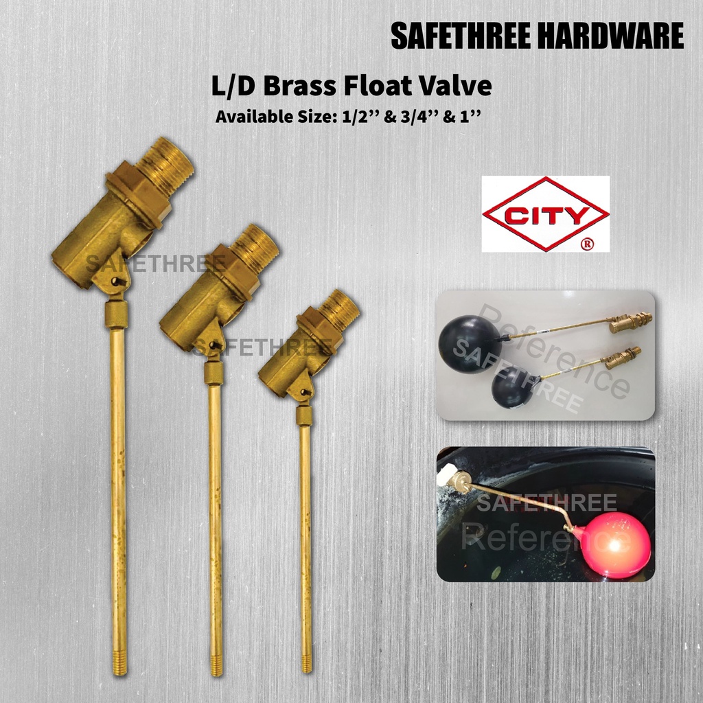 CITY 1/2'' & 3/4'' & 1‘’ L/D Brass Float Valve For Toilet Cistern ...