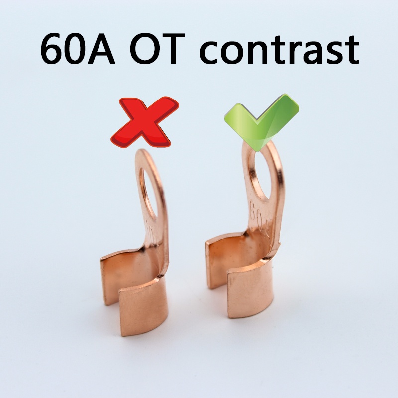 100PCS In Box Thick Copper Nose 3A 5A 10A 20A 30A 40A 60A OT Wire ...